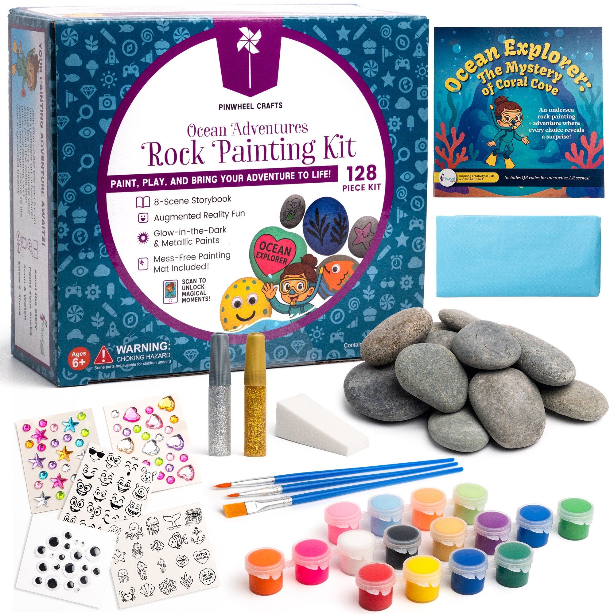 Rock Painting Kit | Glow-in-The-Dark – Pinwheel Crafts