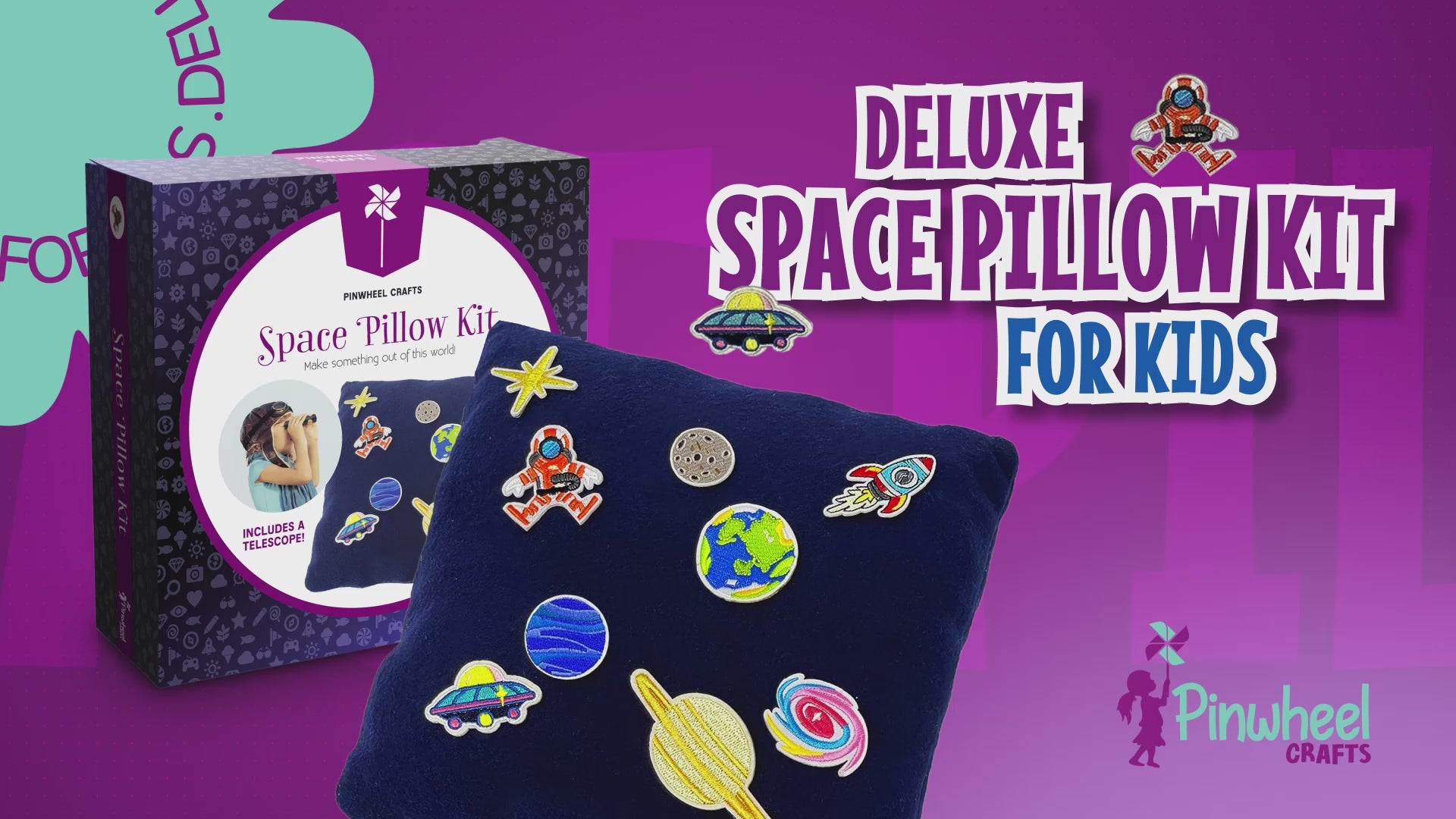 Space Pillow Kit – Pinwheel Crafts