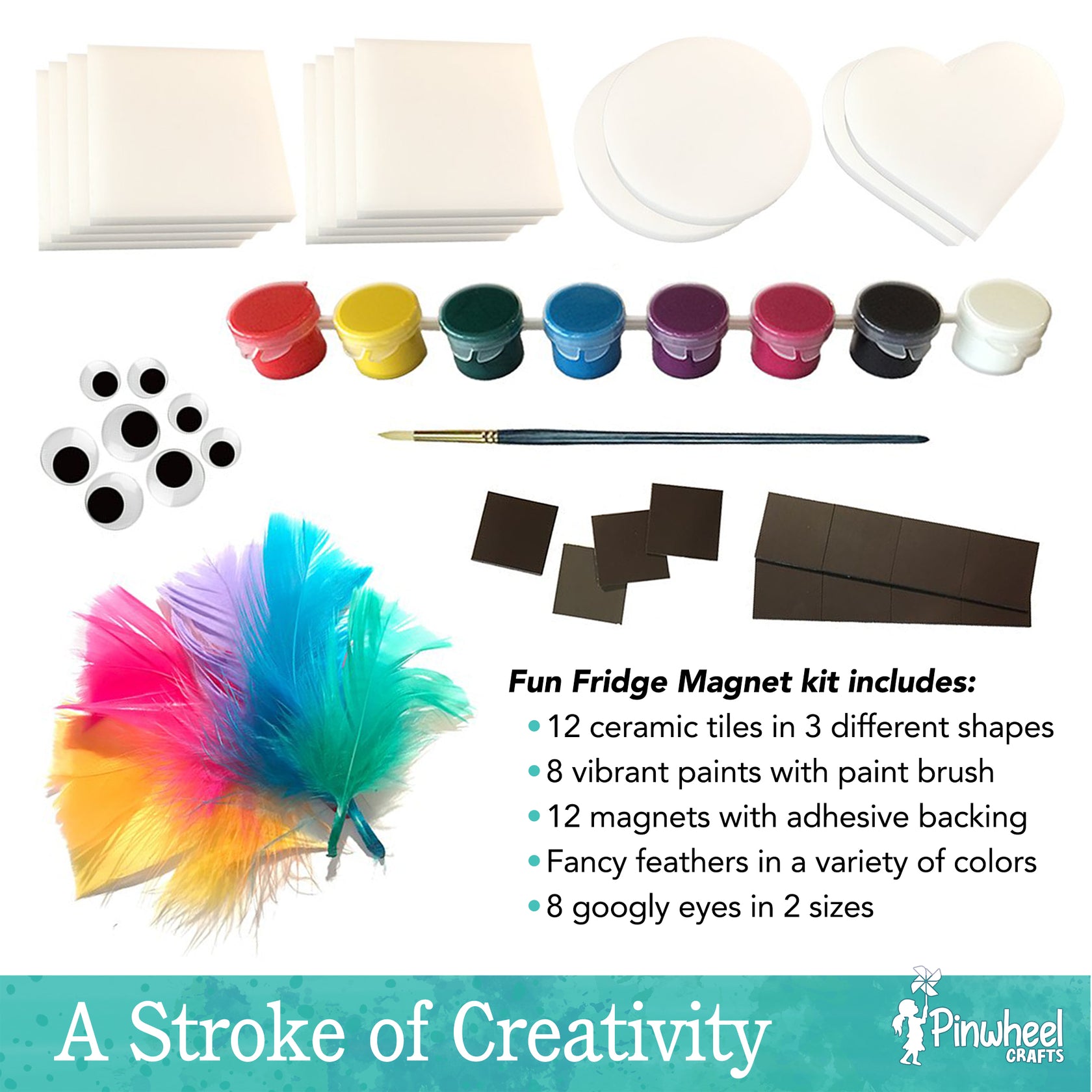 Cute DIY Fridge Magnet For Kids – Pinwheel Crafts